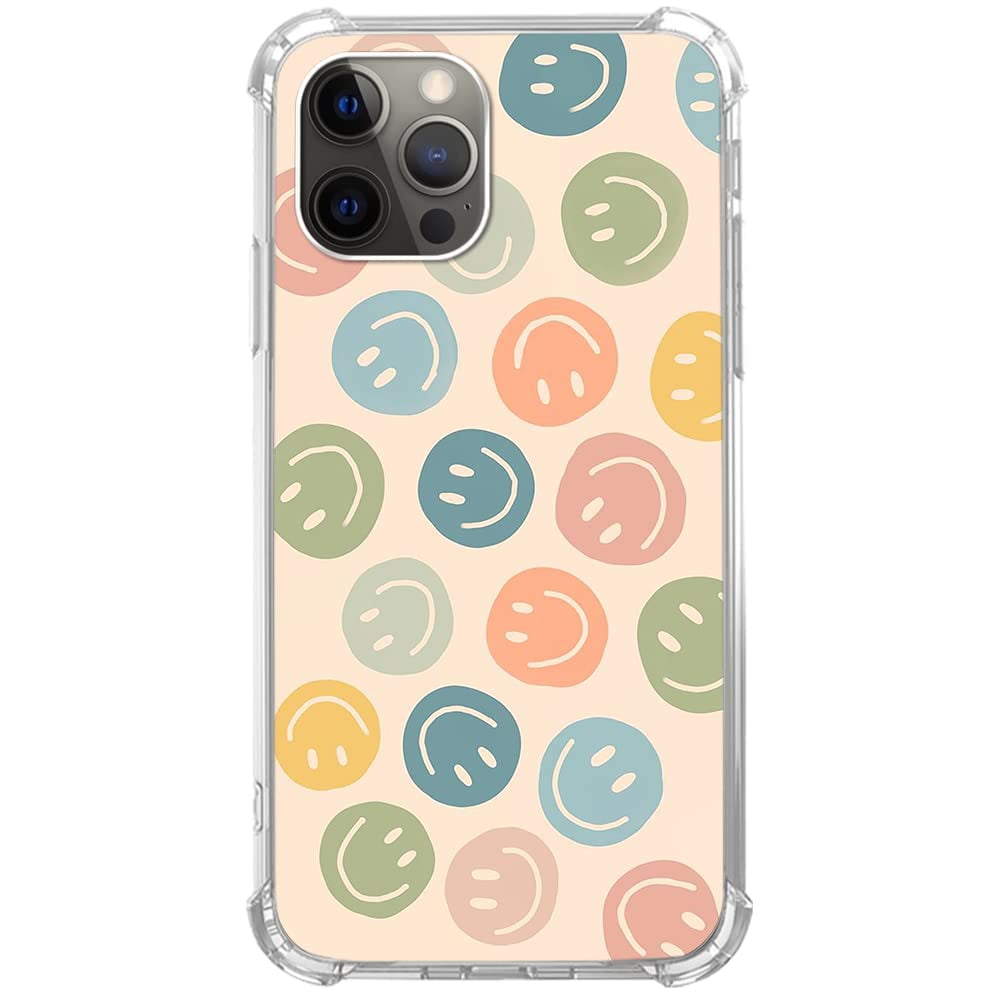 Colorful Smiley Face Case for iPhone 13 Pro Max,Aesthetic Art Design TPU Bumper Cover Case ...