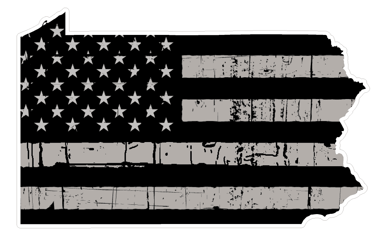 Pennsylvania State (N39) Distressed Flag Vinyl Decal Sticker Car/Truck ...