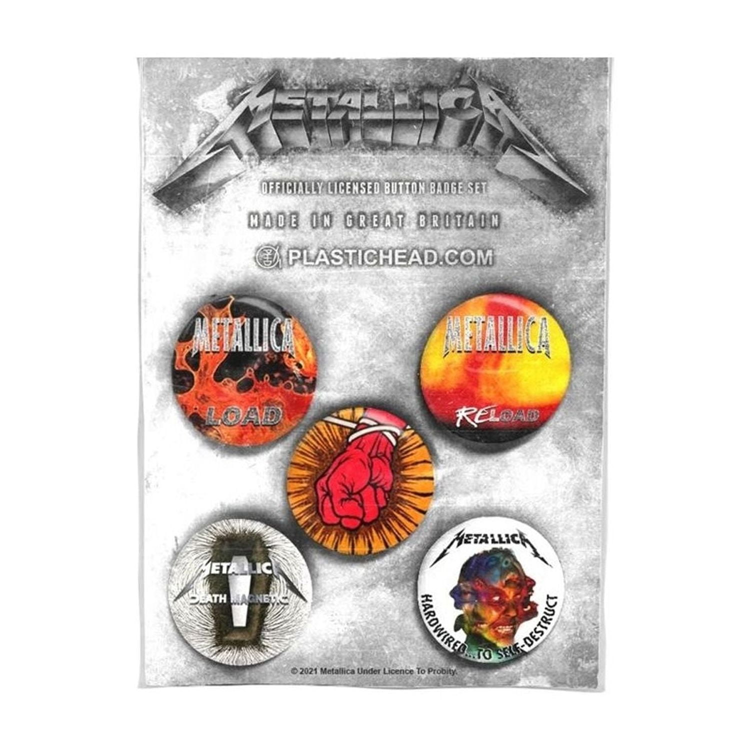 Click here for Metallica 1996-2016 Albums Badge Set (Pack Of 5) O... prices