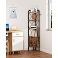 62.2" Corner Shelf with Cabinet, 4-Tier Tall Corner Bookshelf with X ...