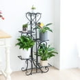 Extra Large Indoor Metal Plant Stand Shelf Anti Rust Iron Garden Flower ...