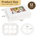 LotFancy 6 Count Cupcake Boxes, 12 Pack Bakery Containers with Window ...