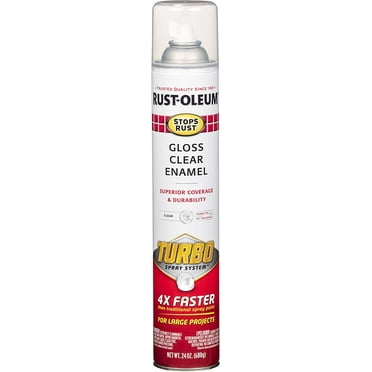 Black, Rust-Oleum Stops Rust Gloss Turbo Protective Enamel Spray Paint ...