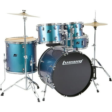 Ludwig BackBeat Complete 5-Piece Drum Set With Hardware and Cymbals ...
