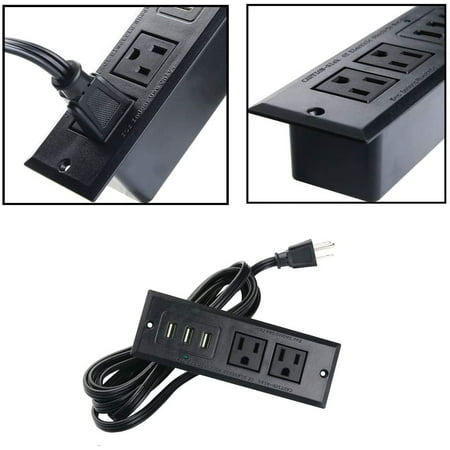 Desktop Power Strip with USB Recessed Power Socket,Conference Table ...