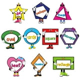 BeYumi 50Pcs Wall Stickers Shapes Learning Flash Cards Paper Cut Outs ...