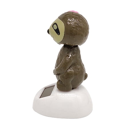 Solar Power Shaking Head Tree Sloth Swing Figure Joke Fun Toy Home Car ...