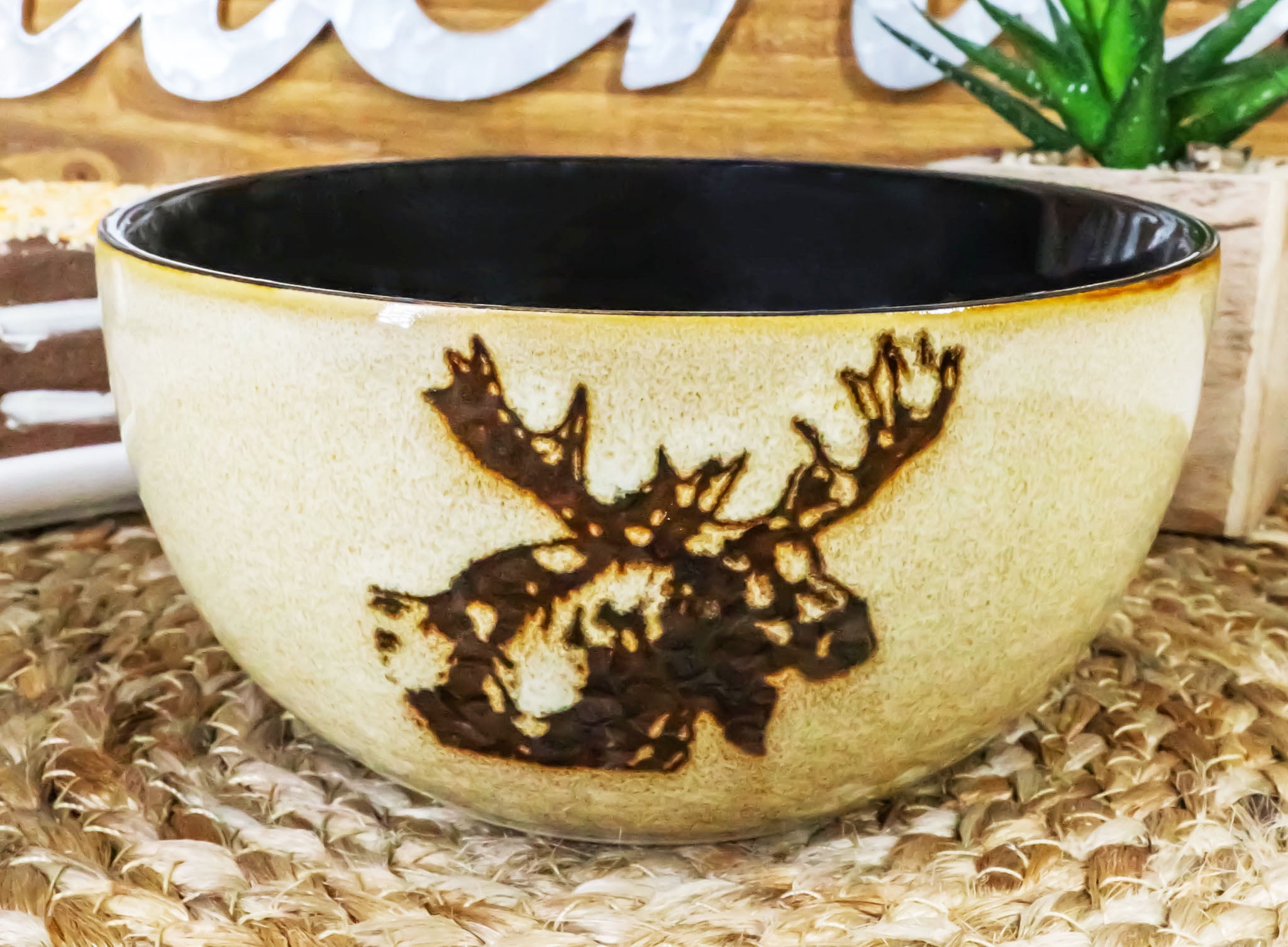 Pack Of 2 Rustic Emperor Giant Stag Elk Moose Deer Pasta Salad Soup ...