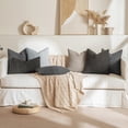18x18 Inch Textured Boucle Pillow Covers Set of 2 Dark Brown Solid ...