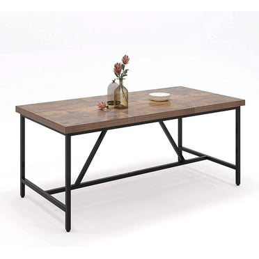 Better Homes & Gardens Granary Modern Farmhouse Dining Table, Dark ...