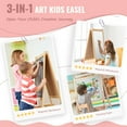 Art Easel for Kids with Paper Roll, Adjustable Double Side Art Drawing ...