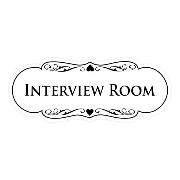 Signs ByLITA Designer Interview Room Sign (White) - Large - Walmart.com