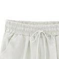 Ameiaea Womens Cotton Linen Shorts Summer Beach Casual Shorts Elastic