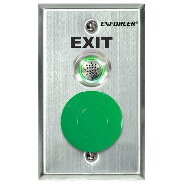 Seco-Larm Enforcer Push-To-Exit Plate, Vandal Resistant, Slimline (SD ...
