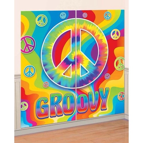 Tie-Dye 'Feeling Groovy' Wall Poster Decorating Kit (2pc) - Walmart.com