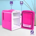 Barbie Hot Pink Malibu 4L Cooler Mini Fridge with Glass Door 6 Can ...
