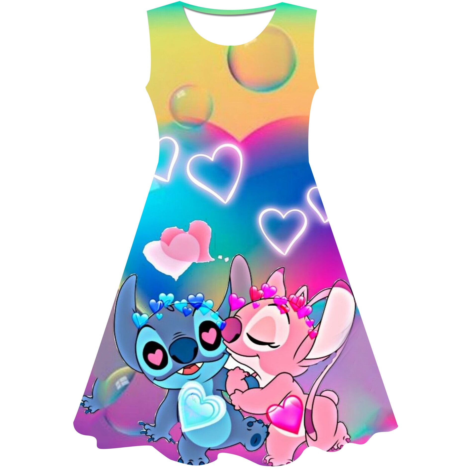 Niñas Disney Stitch dibujos animados Stitch princesa vestido niños ...
