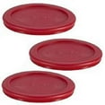 Anchor Hocking 3 Piece Replacement Lids for 2 Cup Food Storage Set, Red ...