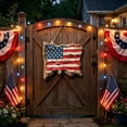 AHGQT 7.9x7.5 Inch Patriotic Wooden Door Sign, Independence Day Wall ...