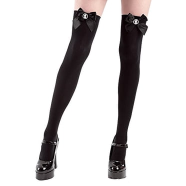 Leg Avenue Womens Scalloped Elastic Top Fishnet Thigh Highs - Walmart.com