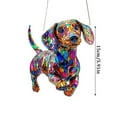 Creative Dachshund Window Sun Catcher Ornament, 2D Acrylic Pet Lover ...