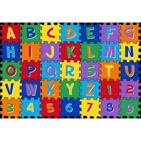 Mybecca Kids Rug Alphabet Puzzle 3' X 5' ABC Learning Carpet (39" x 56 ...