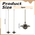 2Pcs Bees Alloy Charms Ceiling Fan Pull Chain Extenders with Iron Ball ...