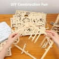 3D Wooden Puzzles Marble Run Set - Mechanical Model Kit for Adults DIY ...