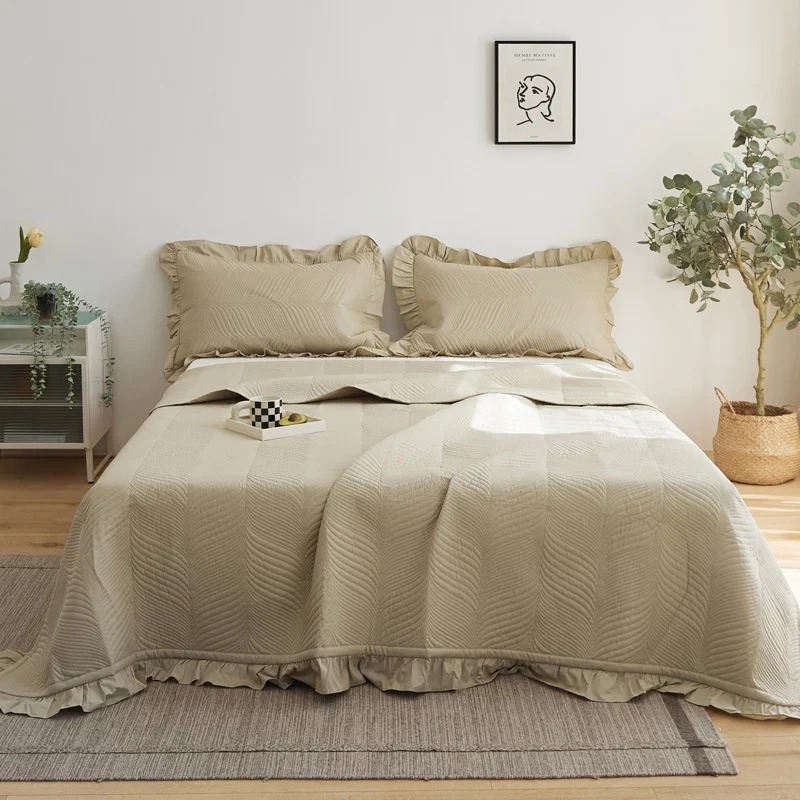 Colcha de algodón de estilo coreano para decoración del hogar, funda de ...