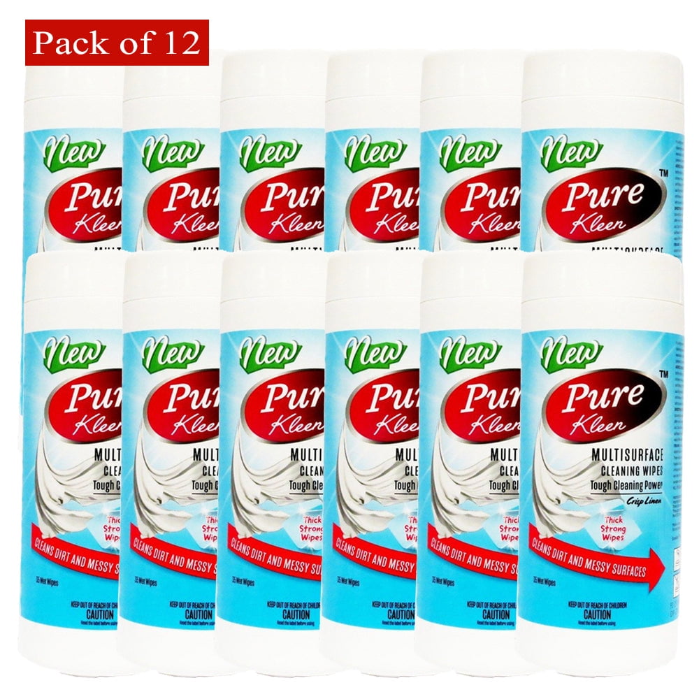 Pure Kleen Mulsurf Wipes Fresh Linen 35S x 12 - Walmart.com