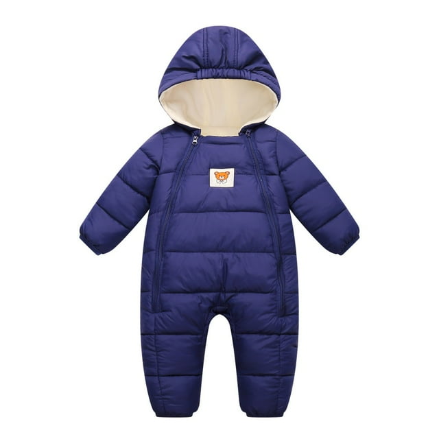 SYNPOS Infant Boys Girls Winter Snowsuit Jumpsuit Baby Warm Padded Coat Hooded Puffer Jacket ...