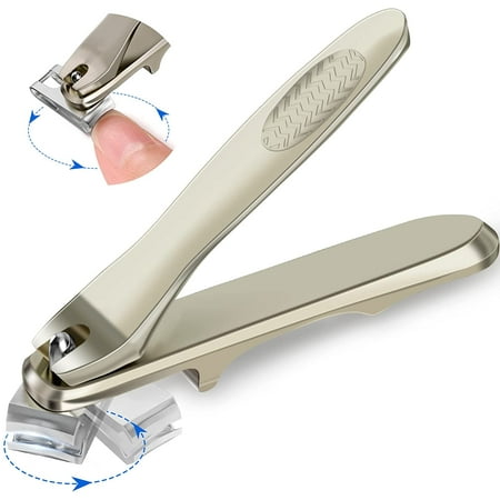 DR. MODE Nail Clippers Easy Grip 360 Degree Rotary Toenail Clippers for ...