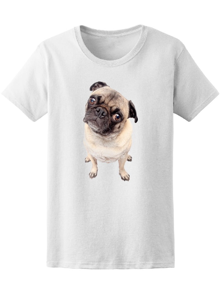 Smartprints Mens Graphic Tee - Pug Dog Face - Regular Fit 100% Cotton ...