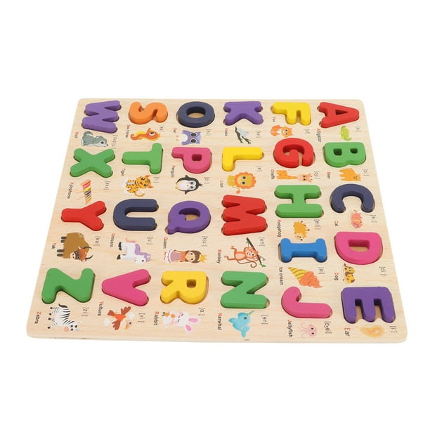 Rompecabezas del alfabeto letras mayúsculas de madera aprendizaje ...