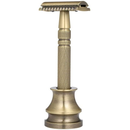 Metal Razor Shaving Kit Double Edge Safety Razor with Stand Manual ...