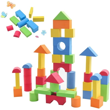 AIMTYD Foam Building Blocks Toys for Toddlers 1-5,Non-Toxic & BPA Free ...