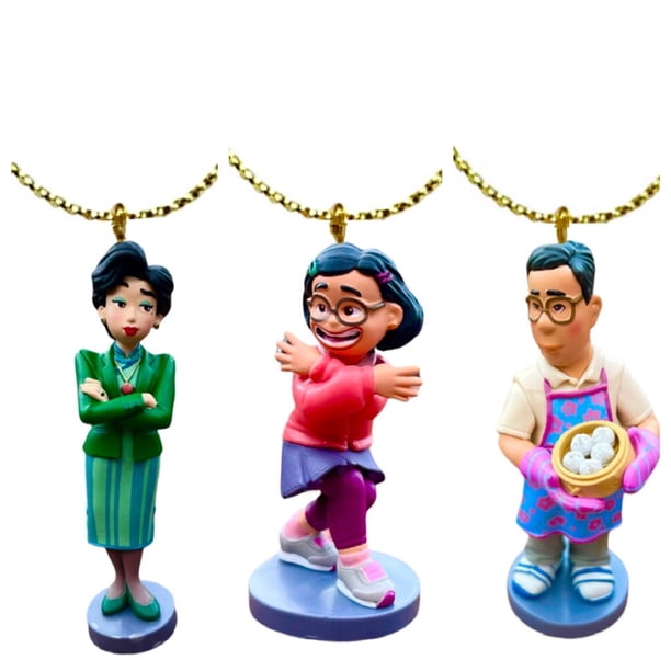 Turning Red Dancing Mei Jin & Ming Lee 3pc Ornament 3” PVC Figure ...