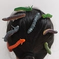 Joyfeel 12Pcs Hand-Painted Caterpillar Hair Clip Women Girl Animal Design Handmade Resin Hairpin ...