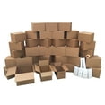uBoxes 36 Moving Boxes, 2 Room Basic Moving Kit, Tape, Bubble, Packing ...