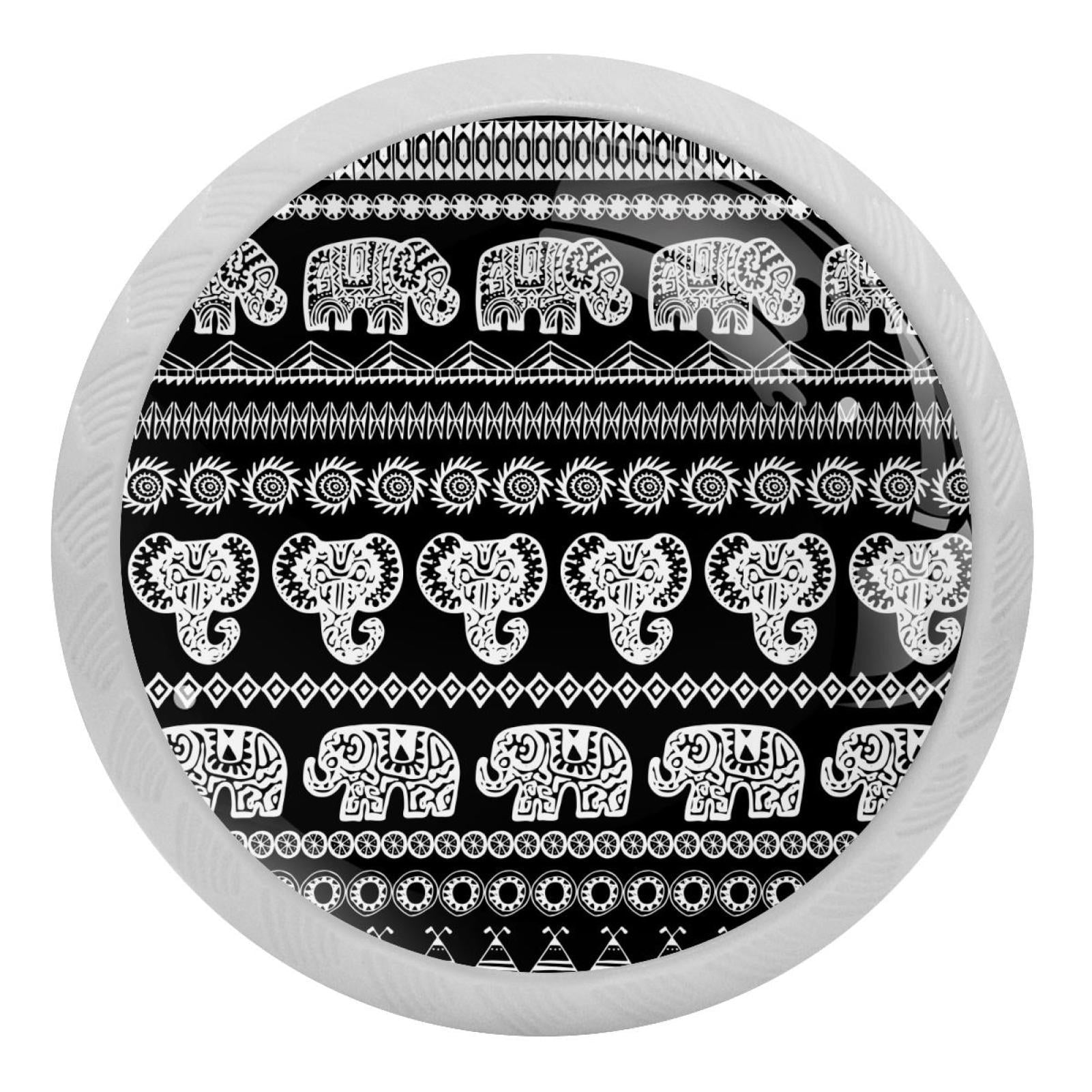 4PCS Round Elephant Cabinet Fluorescence Knob Glowing in the Dark ...