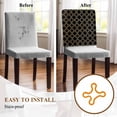 Chair Covers Set of 4 Geometric Lines Chair Slipcover Protector Stretch ...
