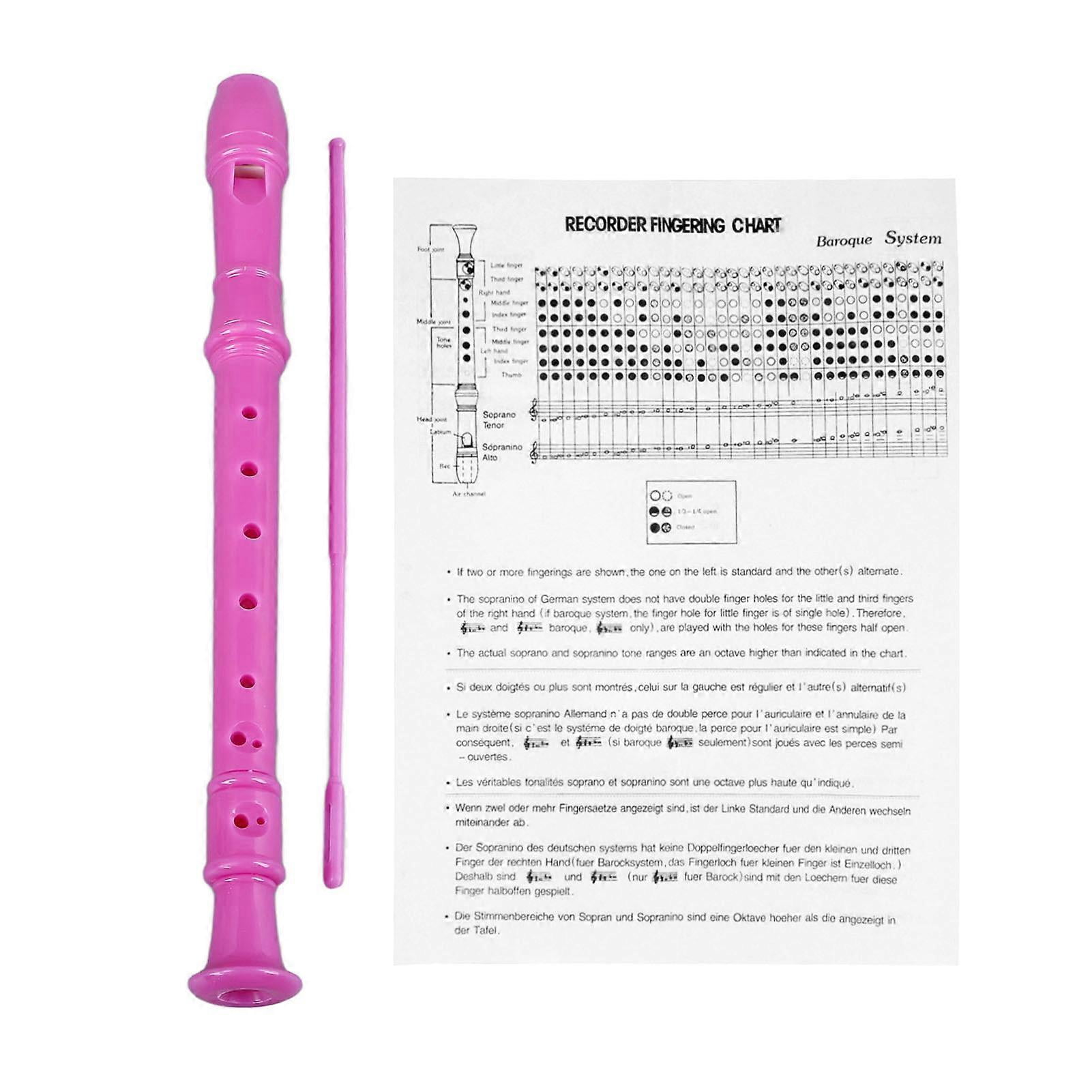 8 Holes Soprano Recorder ABS Musical Instrument for Kids Students ...