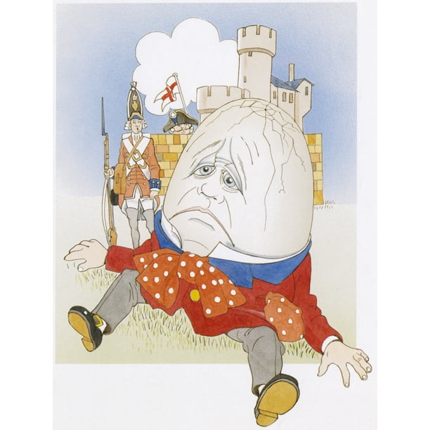 Humpty Dumpty Looking Unhappy After His Fall Poster Print By Malcolm ...