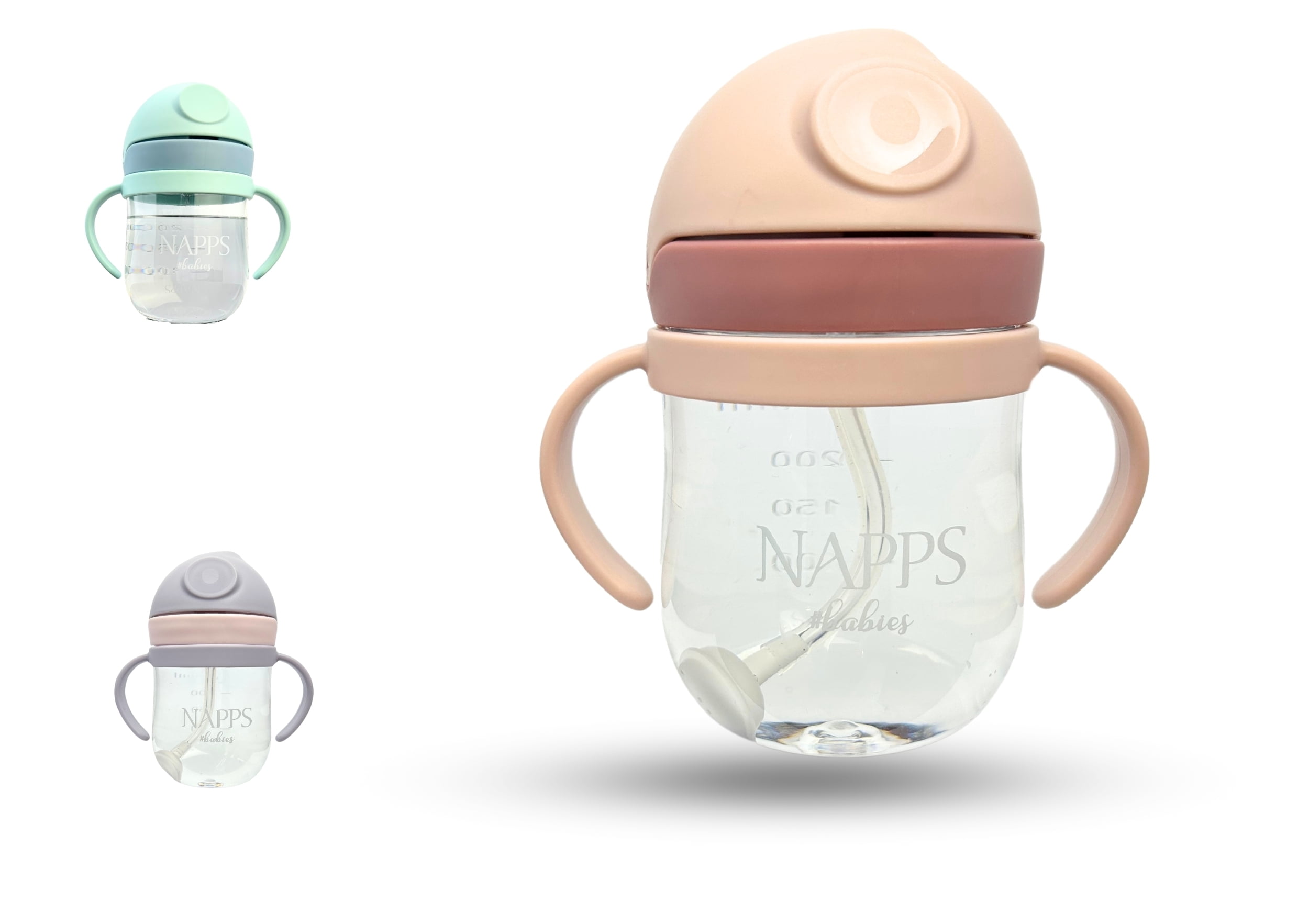 Vasito Mamila Biberon Inteligente para Bebe Nappsbabies Rosa | Walmart ...