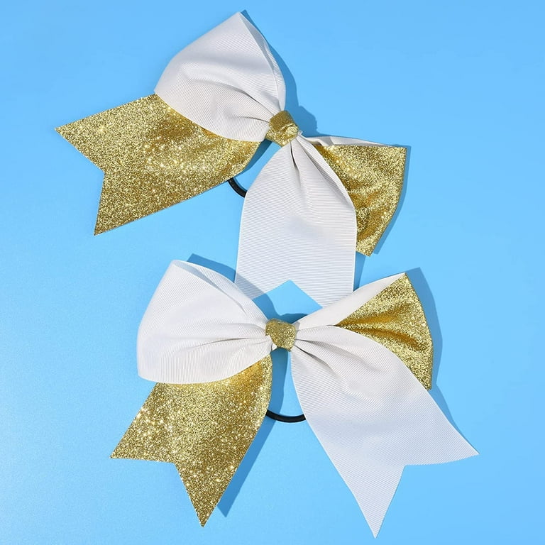 Gold Sequin Cheer Bows