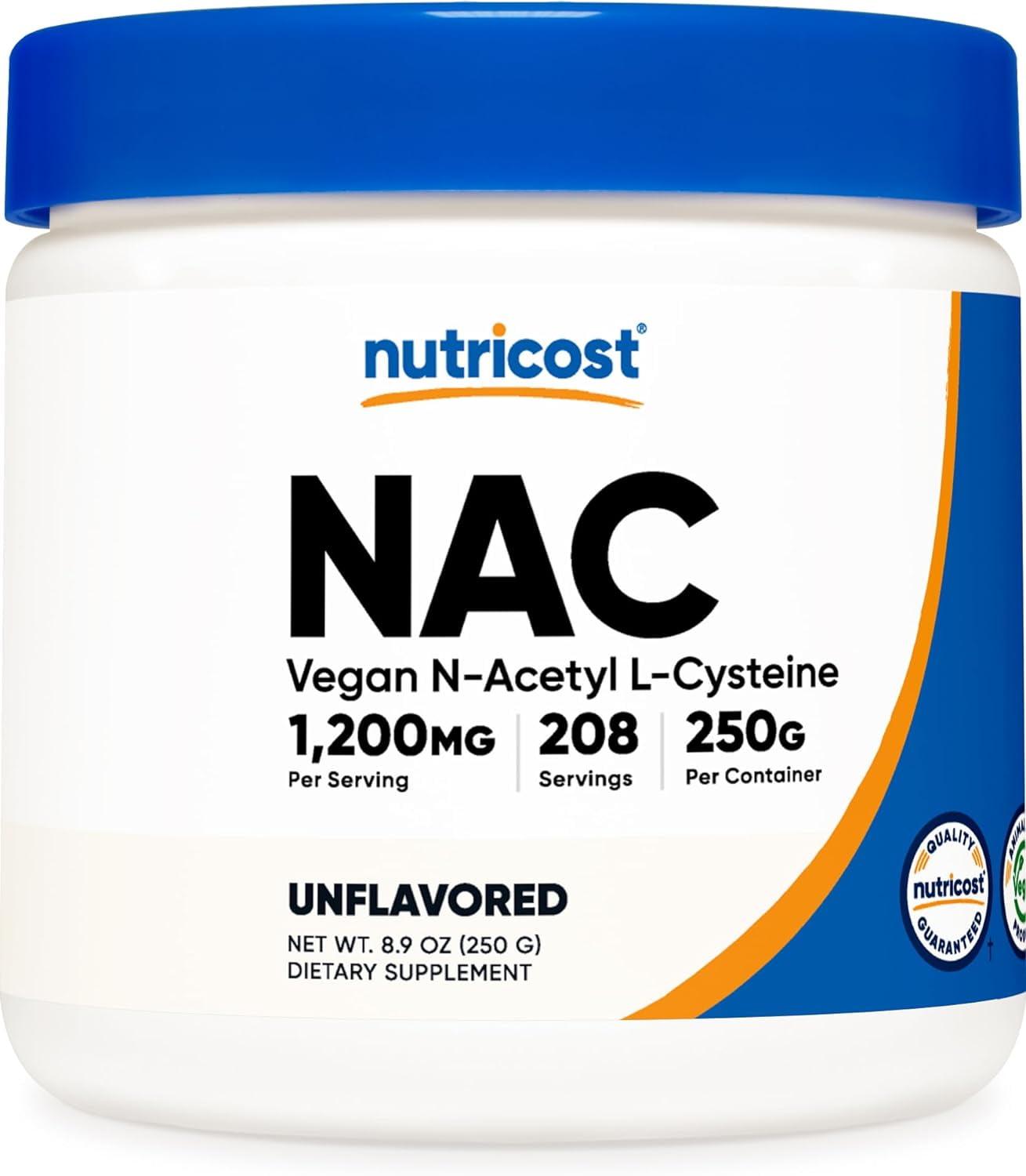 Nutricost NAC (Vegan N-Acetyl L-Cysteine) | 1,200 Mg Per Serving | 2088 ...