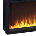 57 Inch Metal Fireplace Inset with 6 Level Temperature Setting Black ...