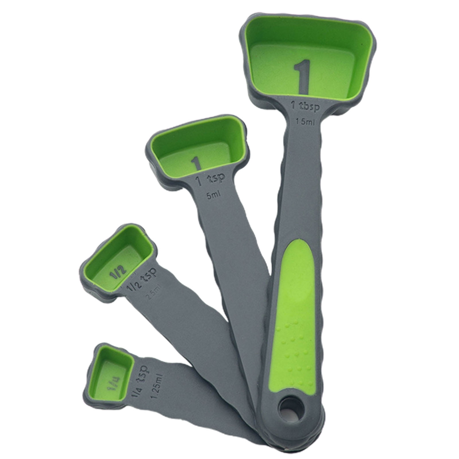 Farfi 4Pcs/Set Stackable Measuring Spoons Clear Scale Precise ...