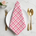 Cloth Napkins Set of 6 Pink Checked Plaid Cocktail Napkins Crossing ...