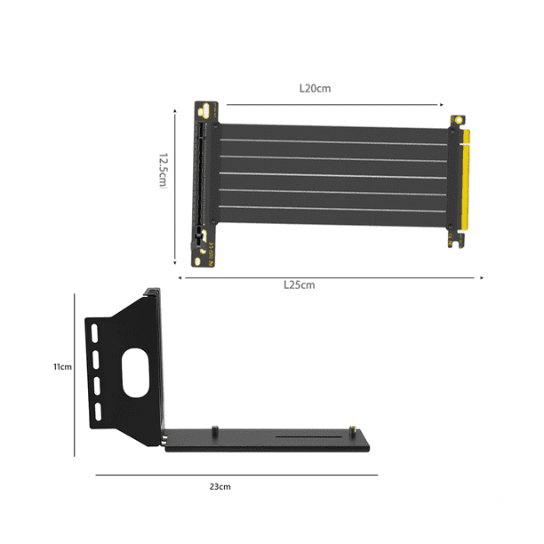 Symkmb VGA PCI-E 3.0 X16 Video Card Vertical Mounting Bracket Extension ...